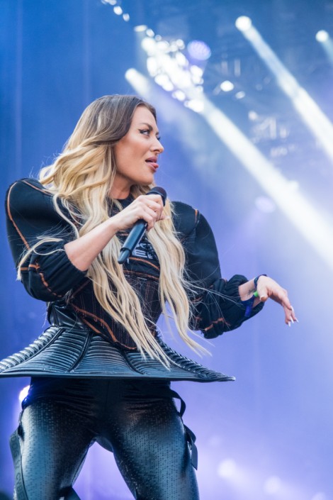 Delia Matache at Neversea Beach in Constanta on July 10, 2022 ...